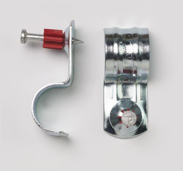 R50382J | 1/2 EMT DOMED CLIP ON A POWDER ACTUATED PIN - .300 DIAMETER ...