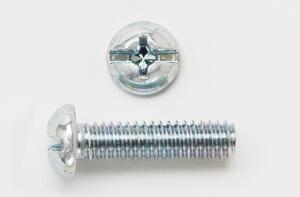 632X2RHCMSZJ | 6-32 X 2 ROUND HEAD SLOT/PHIL COMBO MACHINE SCREW ZINC ...